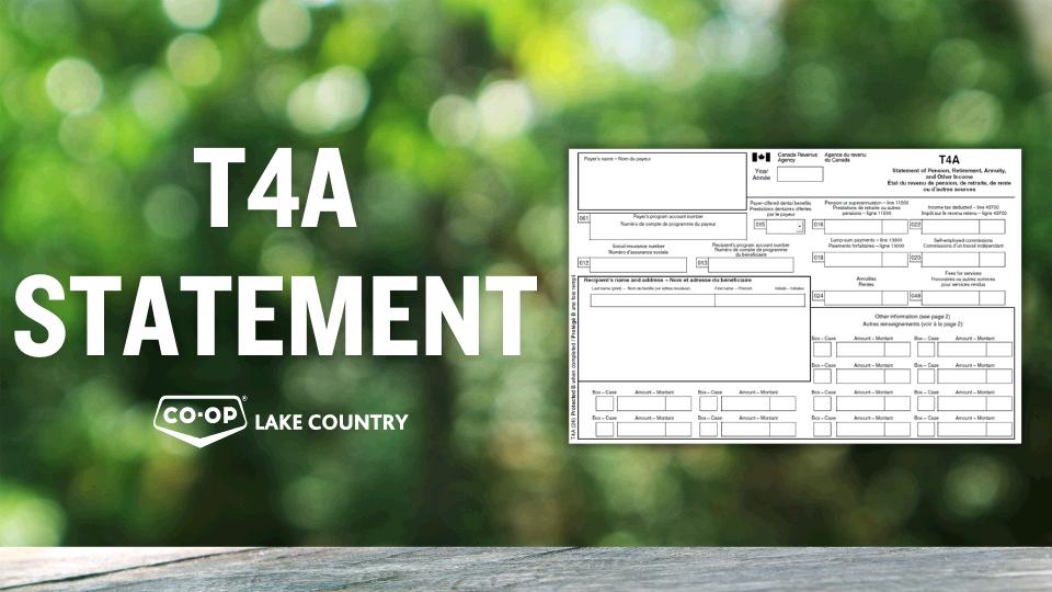 What You Need to Know About Your T4A Statement | Lake Country Co-op